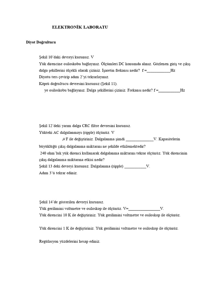 Deney 1 Puanlandırma | PDF
