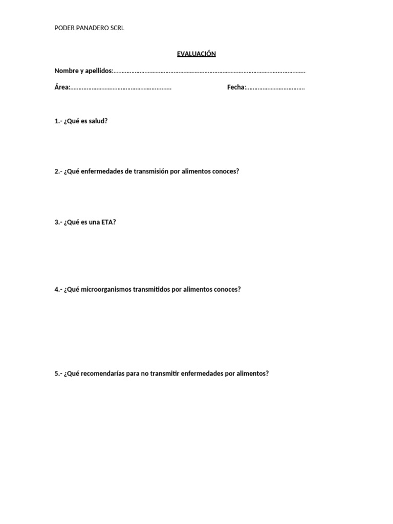 Evaluación de Etas | PDF