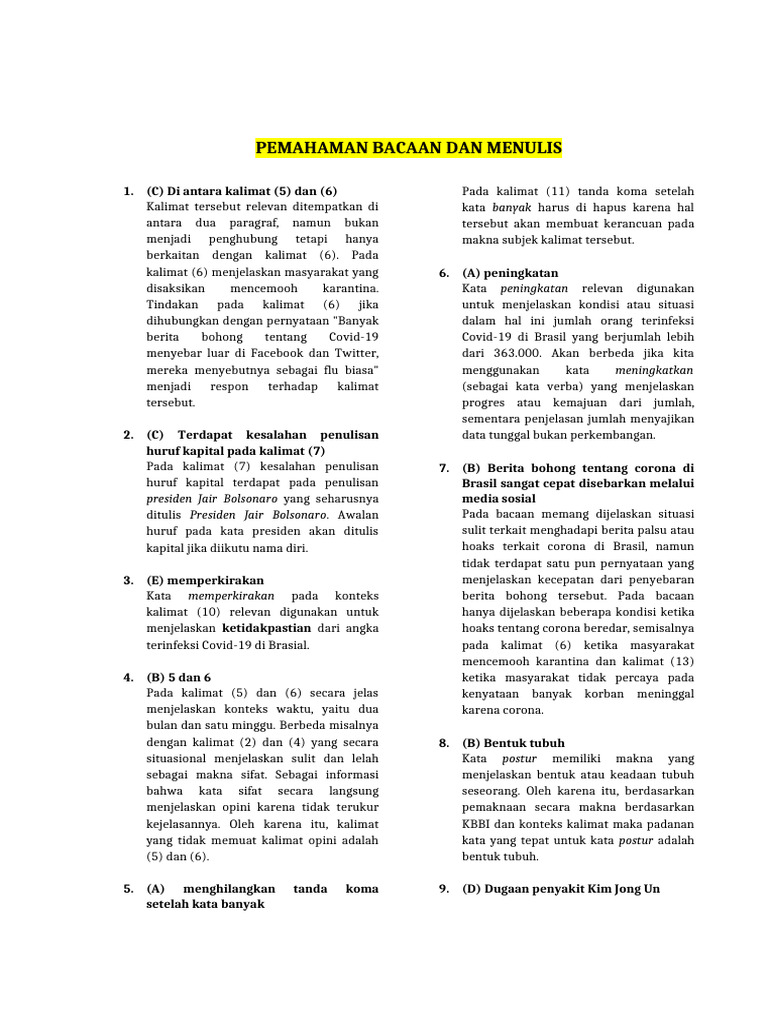 (Pembahasan) PBM Dan PPU 010 | PDF