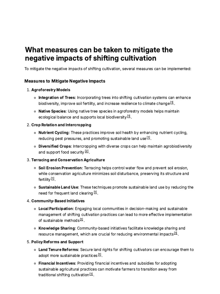What Measures Can Be Taken To Mitigate The Negative Effects | PDF ...