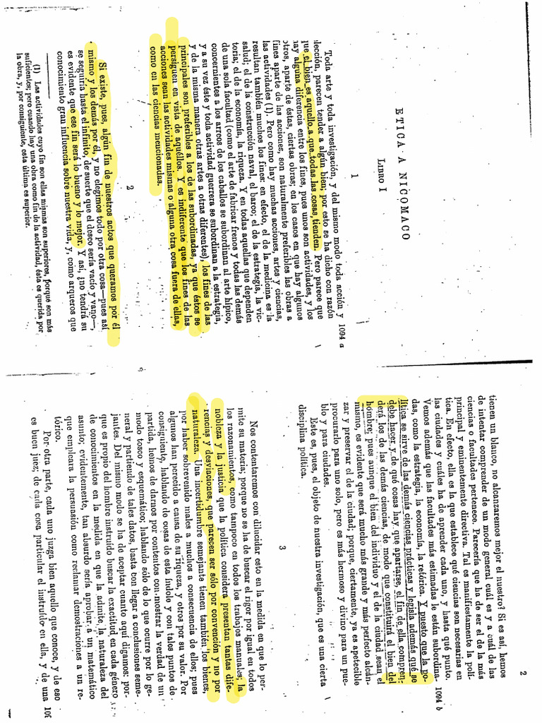 Aristoteles EticaaNicomaco SUBRAYADO | PDF