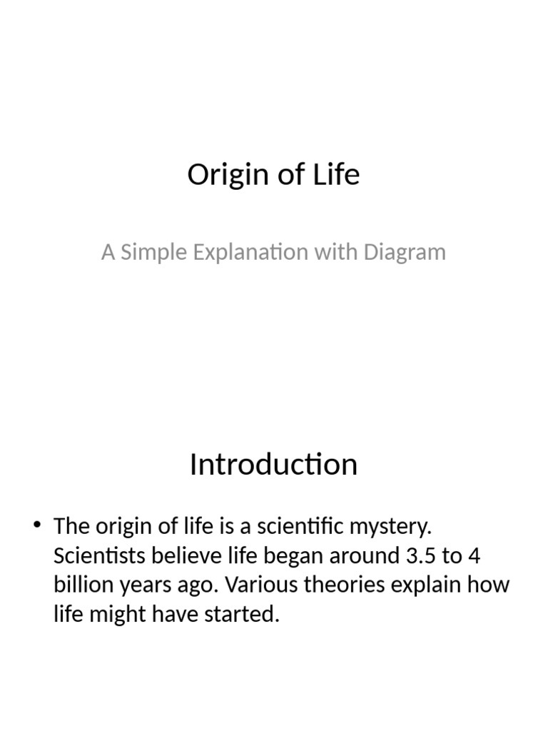Exploring the Origin of Life Theories | PDF