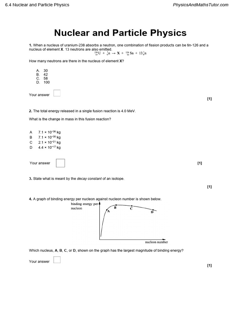 Nucleus and Particle Physics Insights | PDF | Atomic Nucleus | Nuclear ...