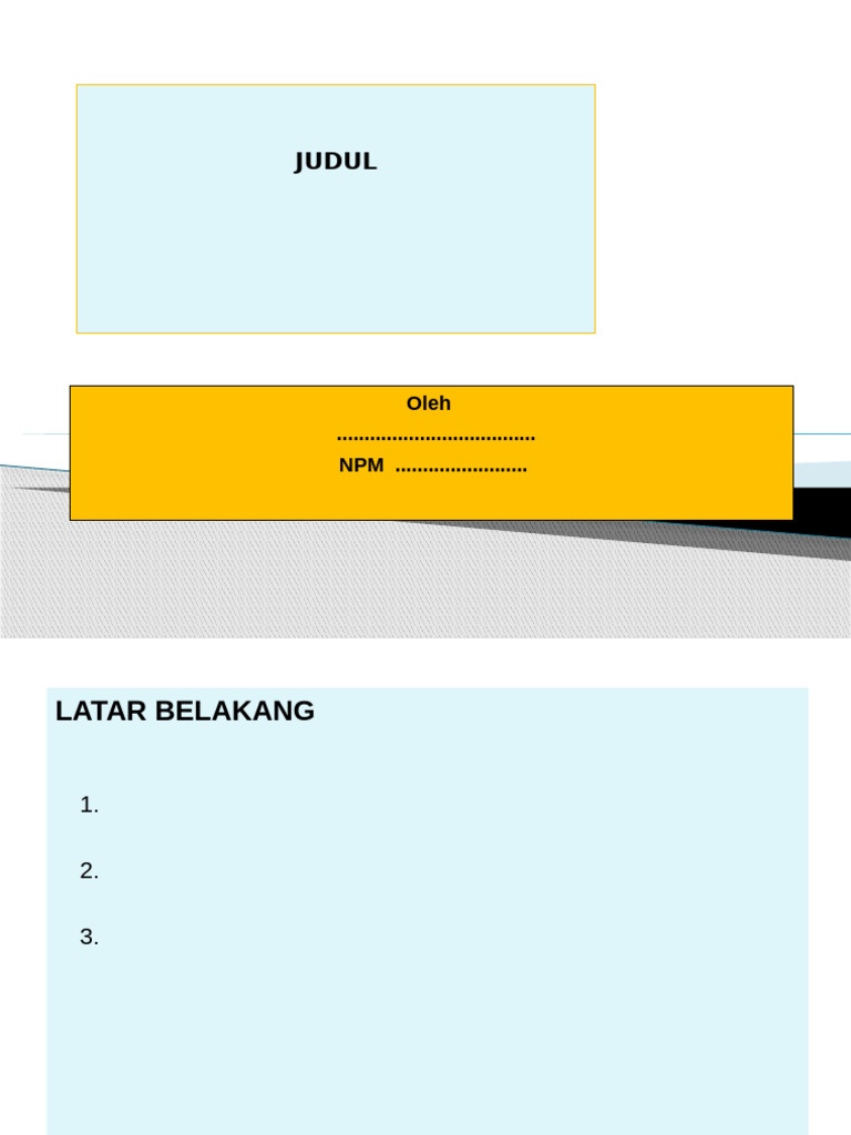 contoh ppt proposal | PDF