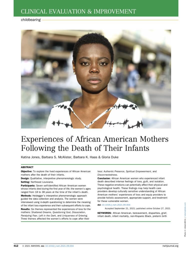 Experiences of African American Mothers Following | PDF | Infant ...