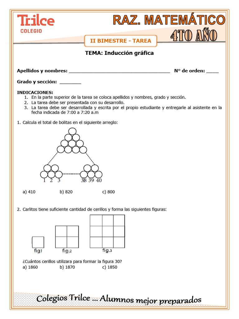4to Año - RM - Tarea - S1 | PDF
