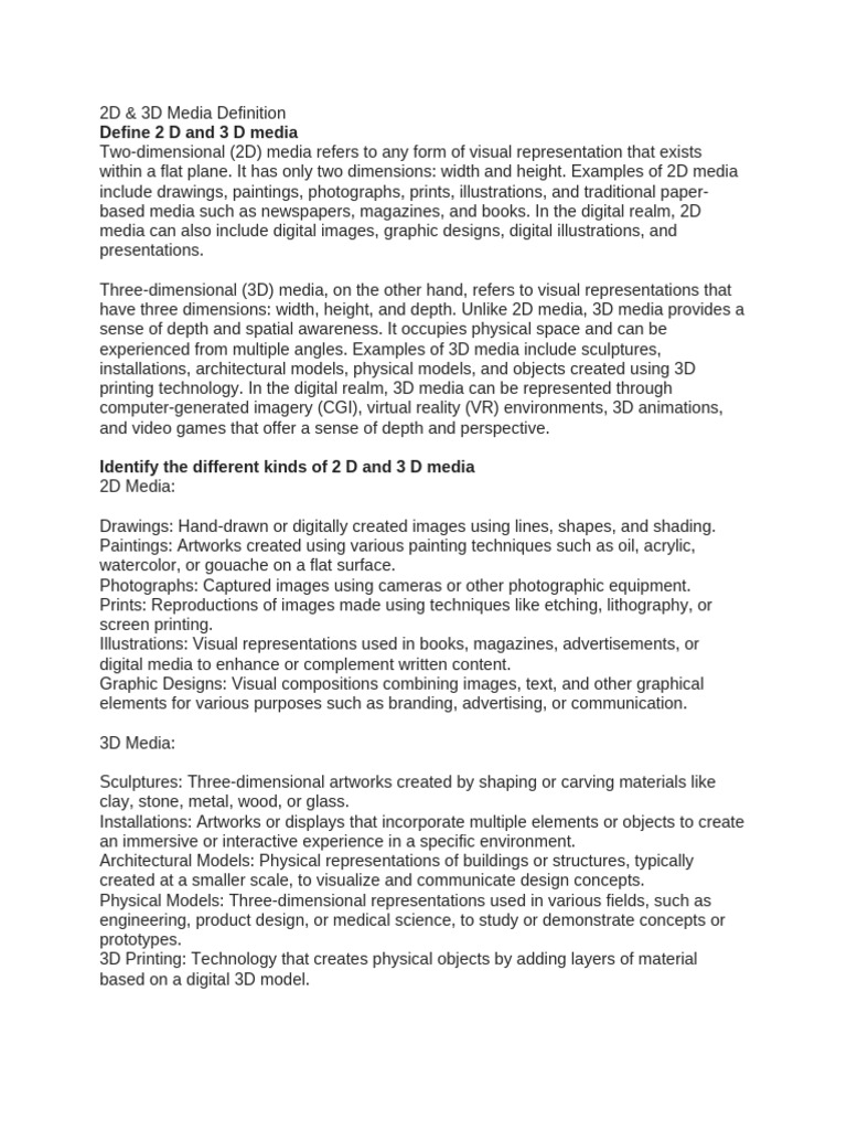 2d And 3d Pdf 3 D Computer Graphics 2 D Computer Graphics