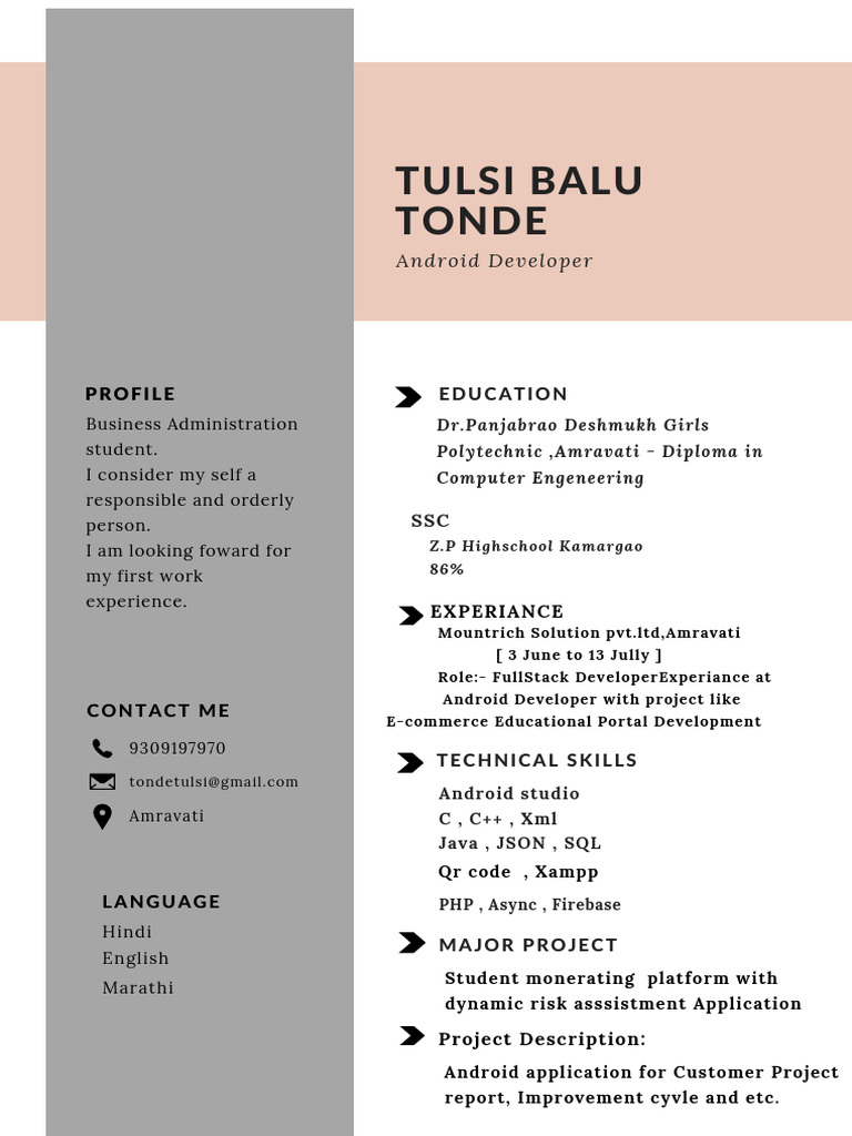 White Simple Student CV Resume | PDF