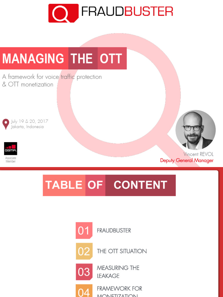 FraudBuster - Managing The OTT - Telecoms Fraud & RA Conference 2017, Jakarta | PDF | Computer ...