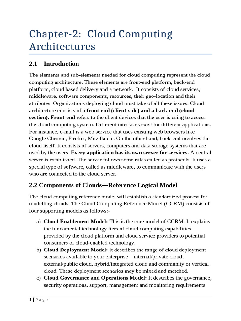 chap-2-cloud | PDF | Cloud Computing | Software As A Service