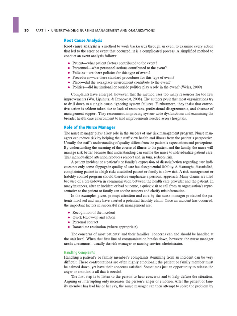 Role of Nurse Manager | PDF