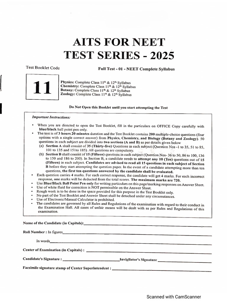Aits 11 - 1 | PDF