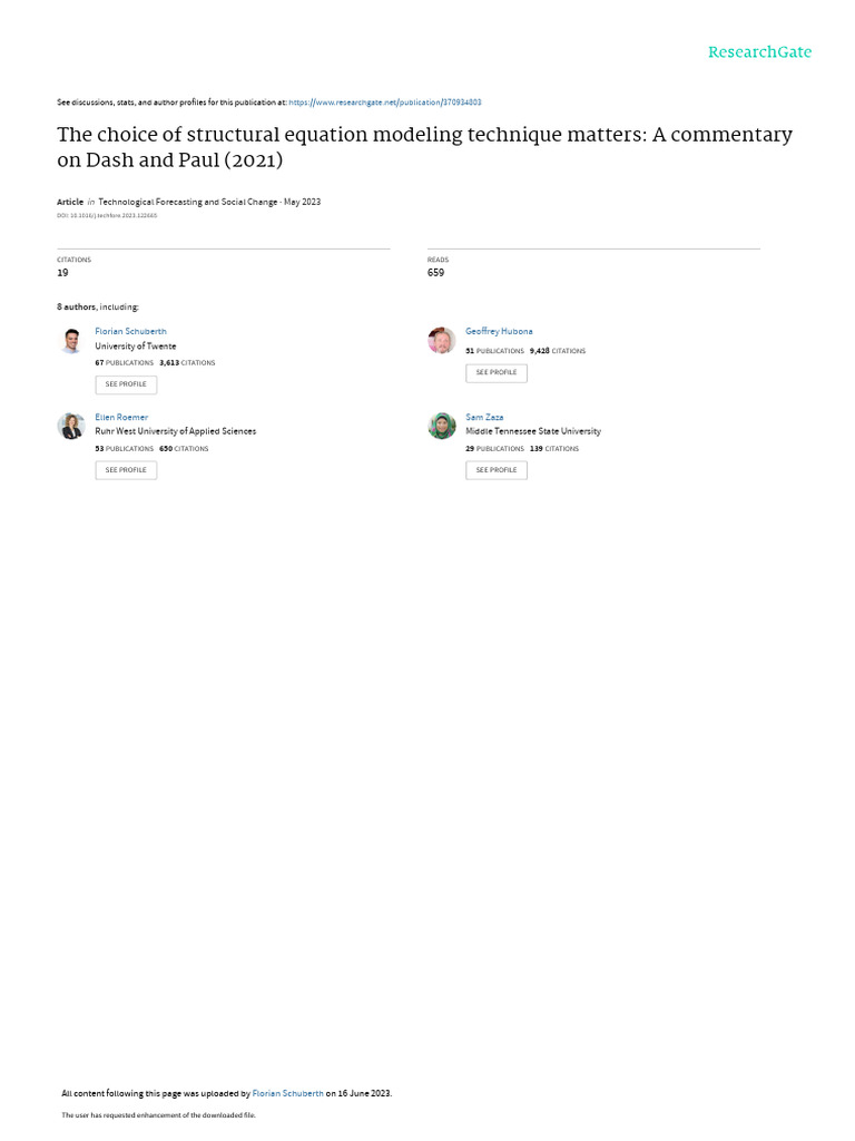 Schuberth2023b | PDF | Estimator | Structural Equation Modeling