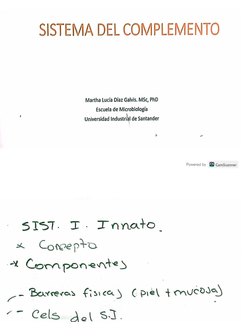 Sistema de Complemento Inmunologia 25 de Febrero 2025 | PDF