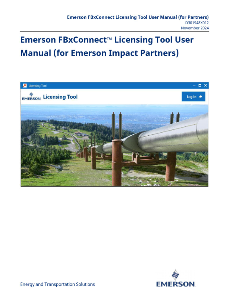 Emerson Fbxconnect Licensing Tool User Manual For Emerson Impact ...