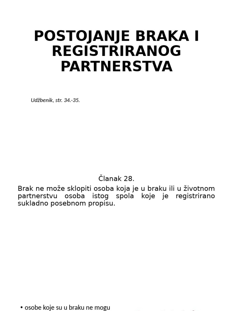 Postojanje Braka | PDF