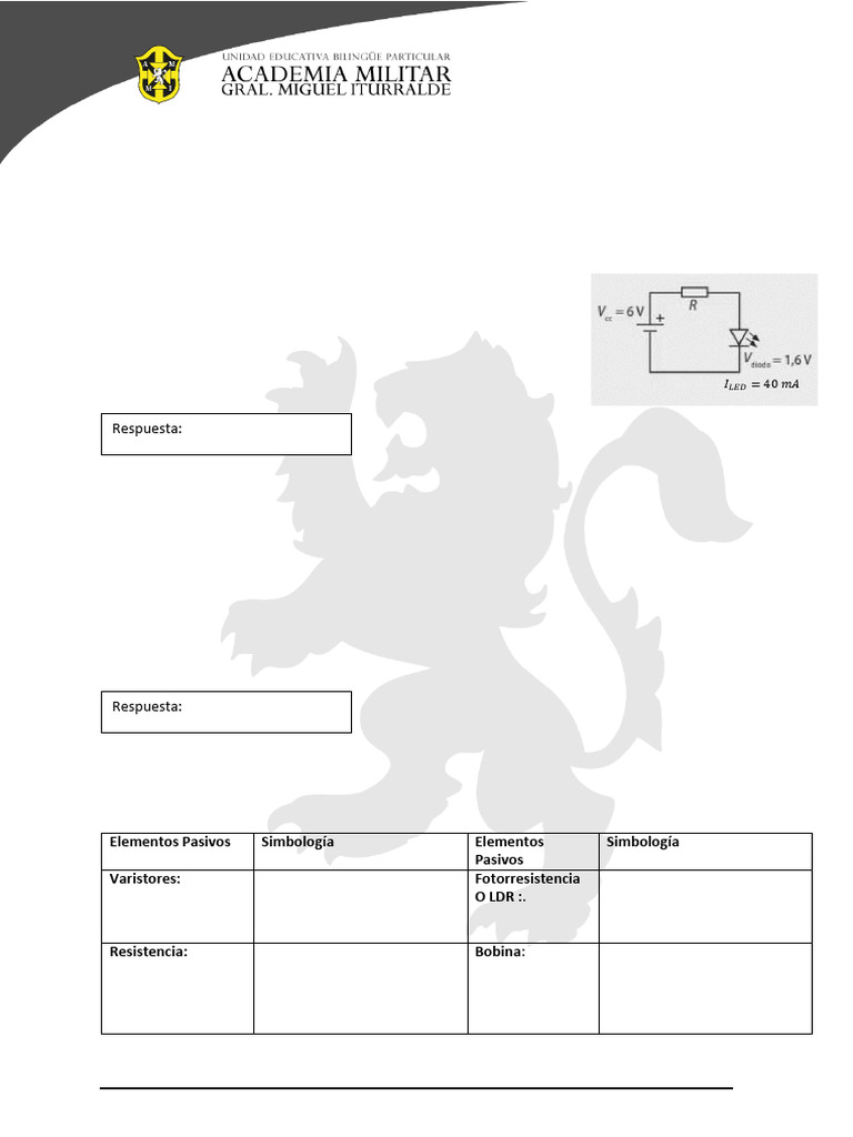 Taller de Recuperacion | PDF | Resistor | Diodo emisor de luz