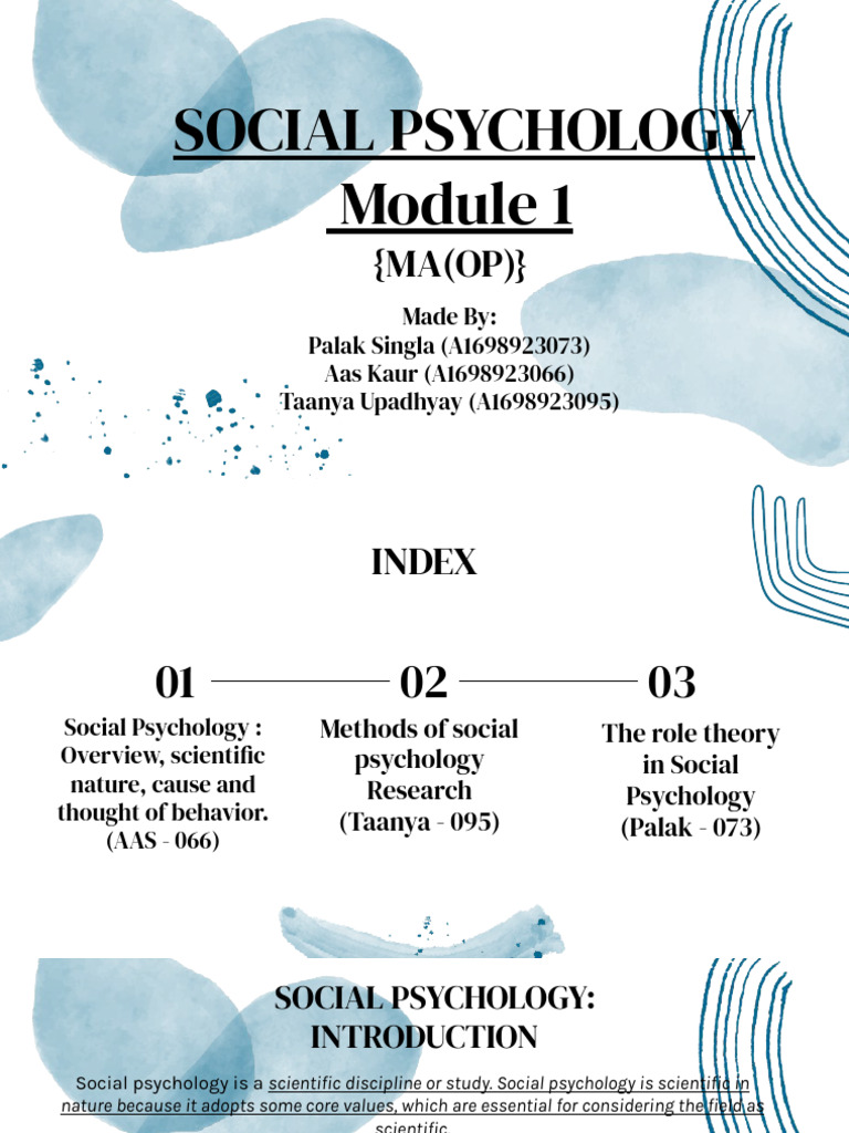 Social Psychology Pot of Group 13 | PDF | Psychology | Social Psychology