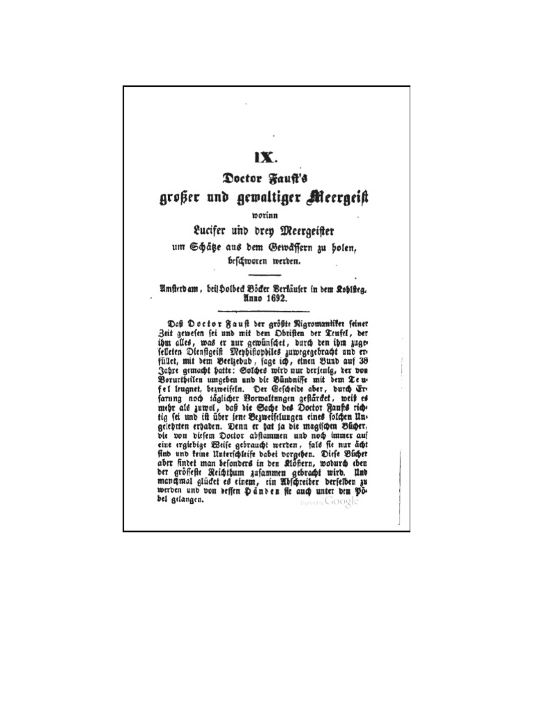 Great and Powerful Sea Ghost - Faust | PDF