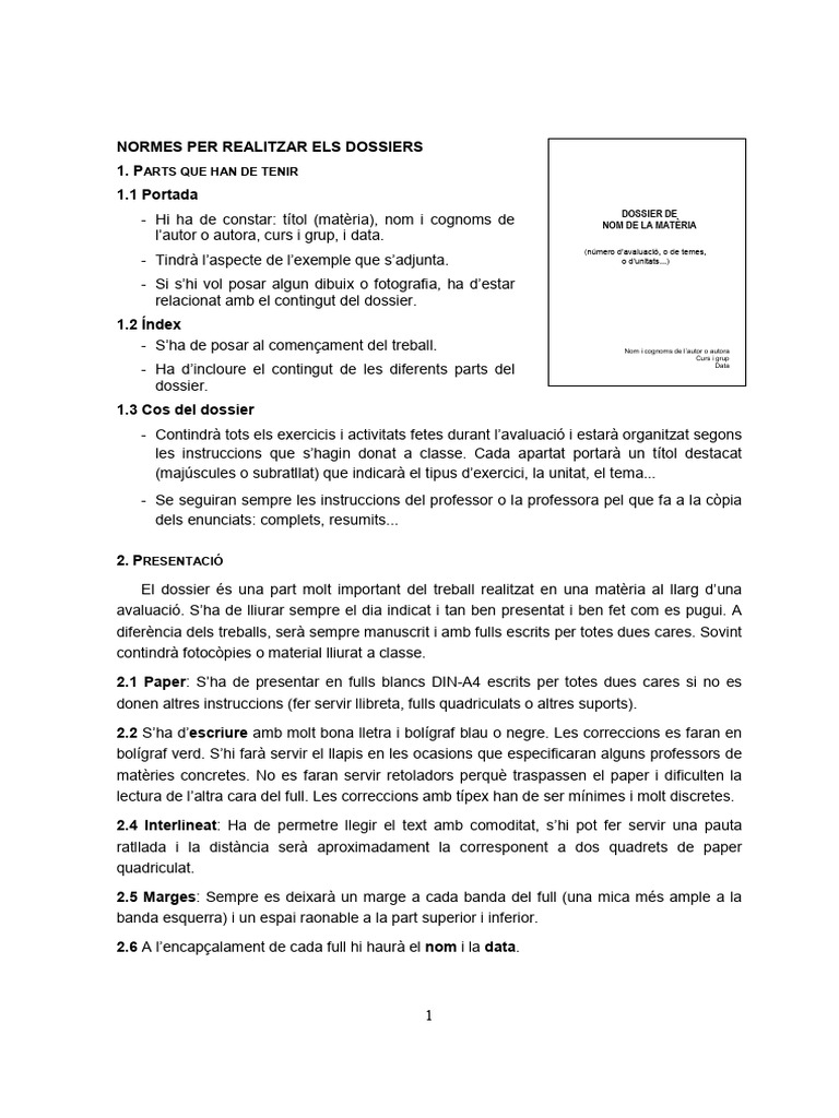 5 Normes - Dossiers | PDF