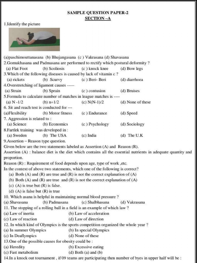 PE, Sample Paper 3 | PDF