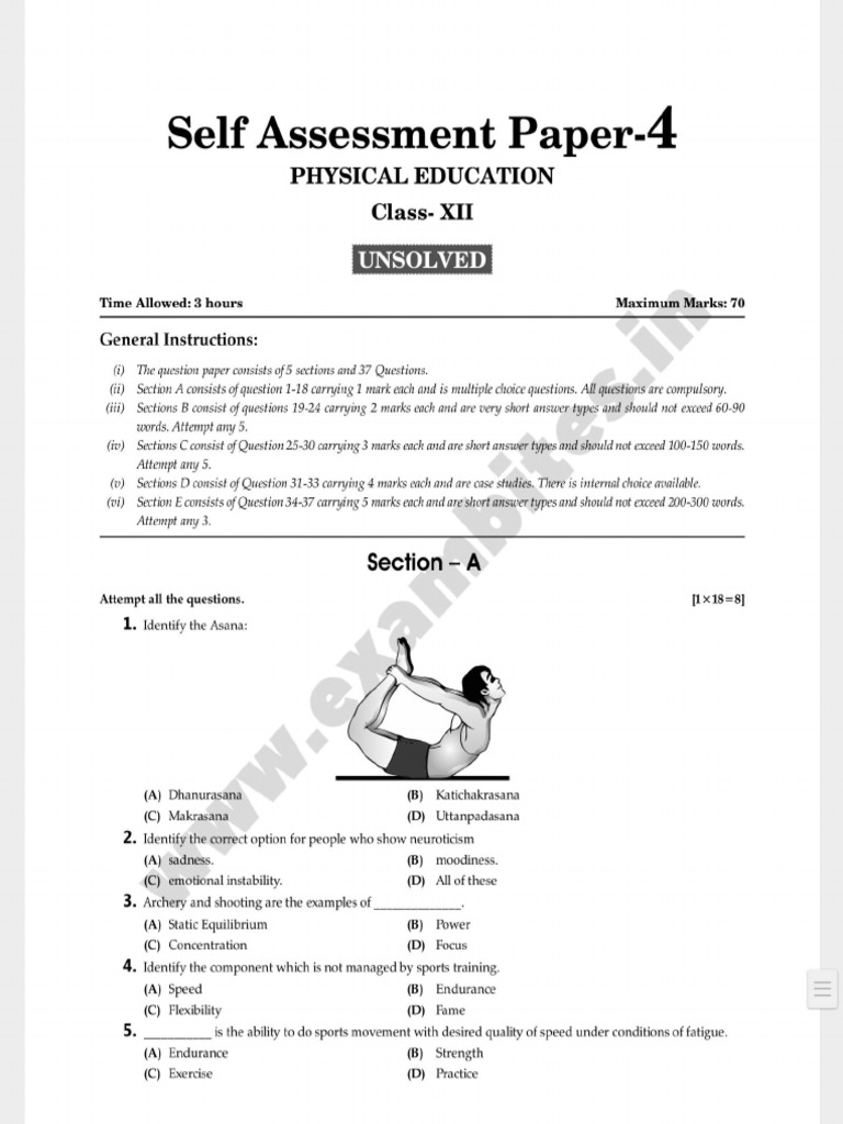 PE - Sample Paper 7 | PDF