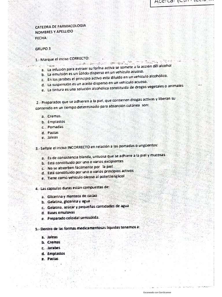 Farmacología DR Jaime Cadena | PDF