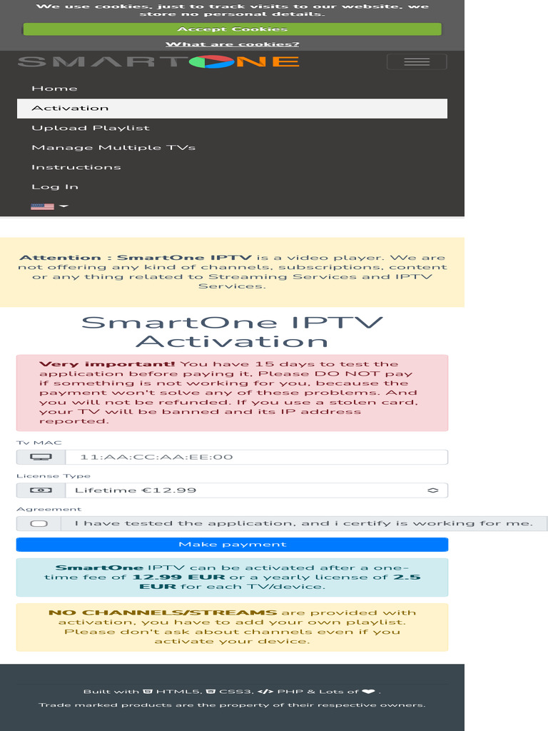SmartOne IPTV Activation SmartOne IPTV App | PDF