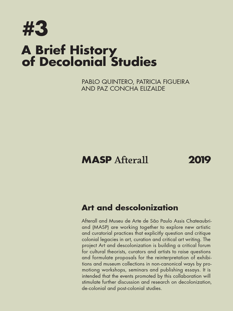 A Brief History of Decolonial Studies | PDF | Colonialism | Cultural Geography