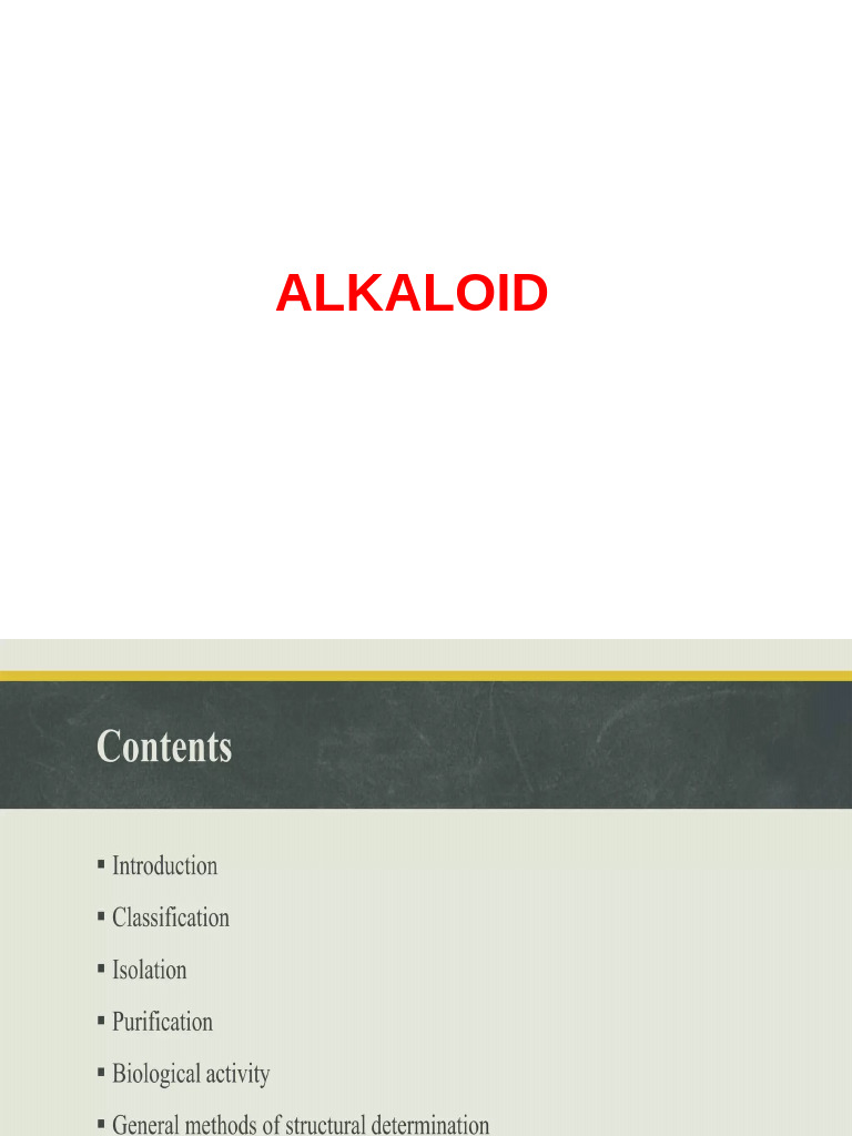 introduction-of-alkaloid-with-extraction-and-classification | PDF
