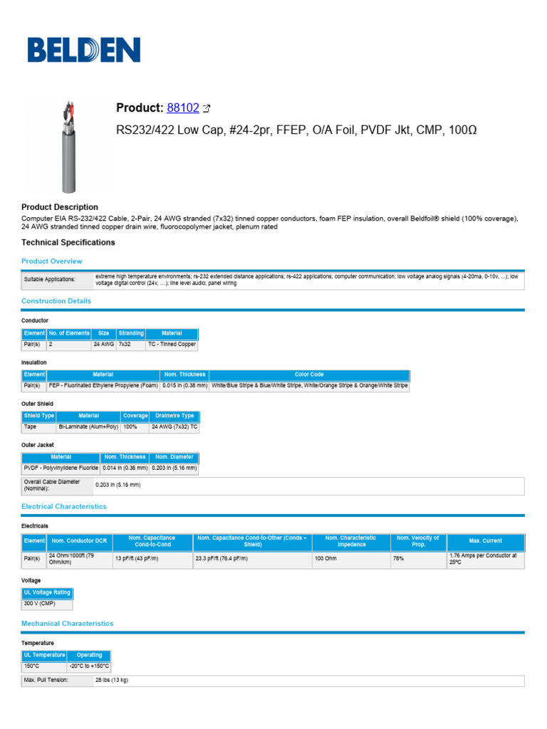 88102_techdata | PDF | Electrical Wiring | Electricity