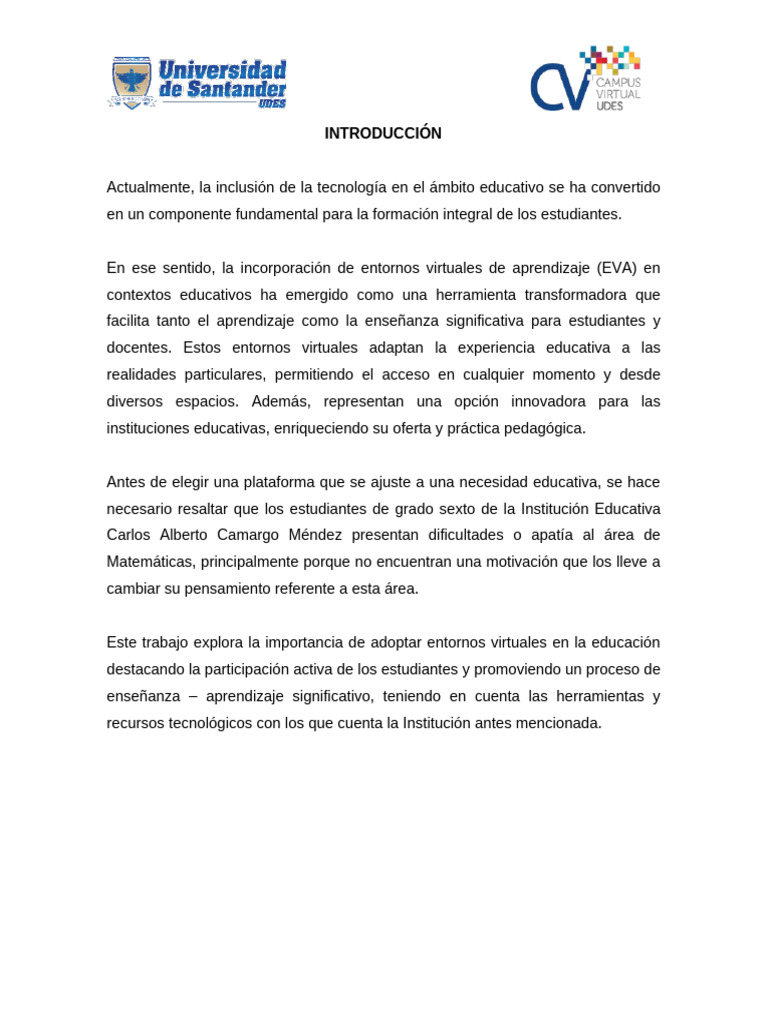 Introducciony Conclusion para Entregable 2 | PDF | Enseñando | Aprendizaje