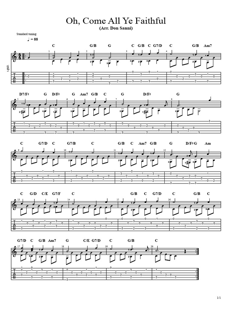 Oh Come All Ye Faithful | PDF