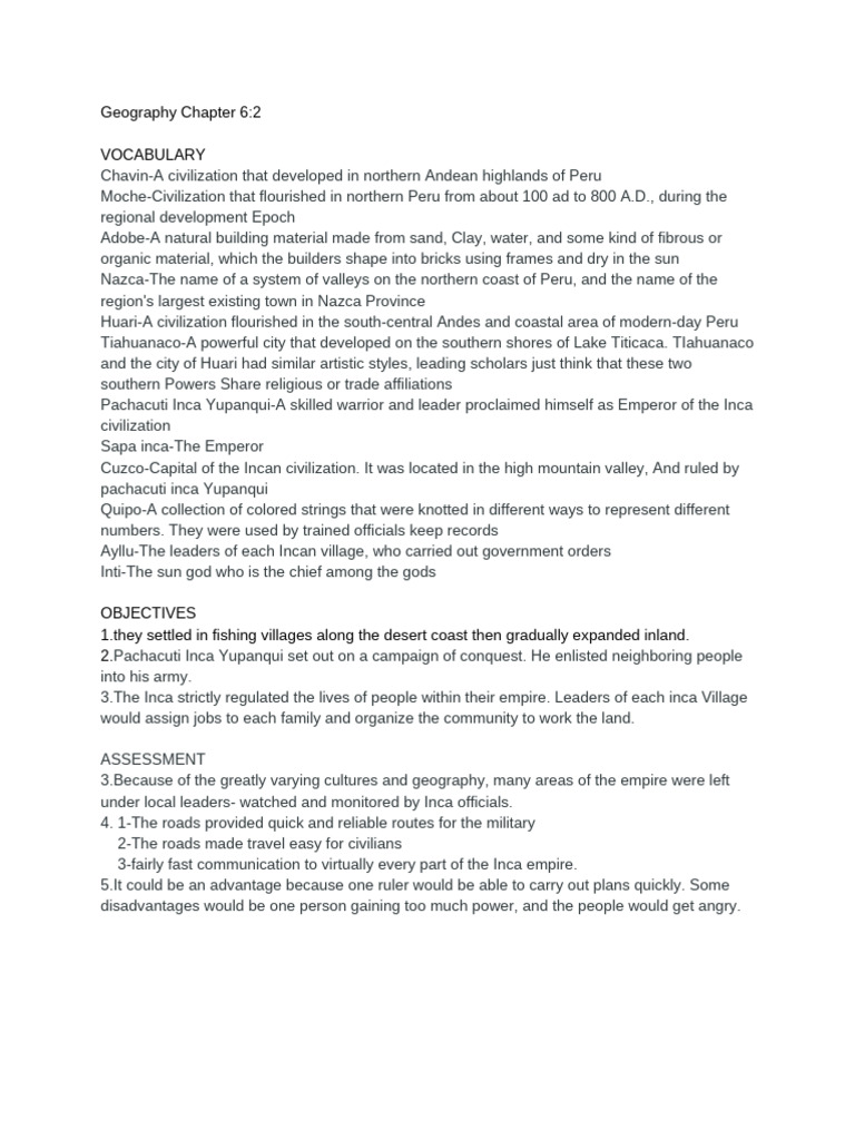 Geography Chapter 6 - 2 | PDF