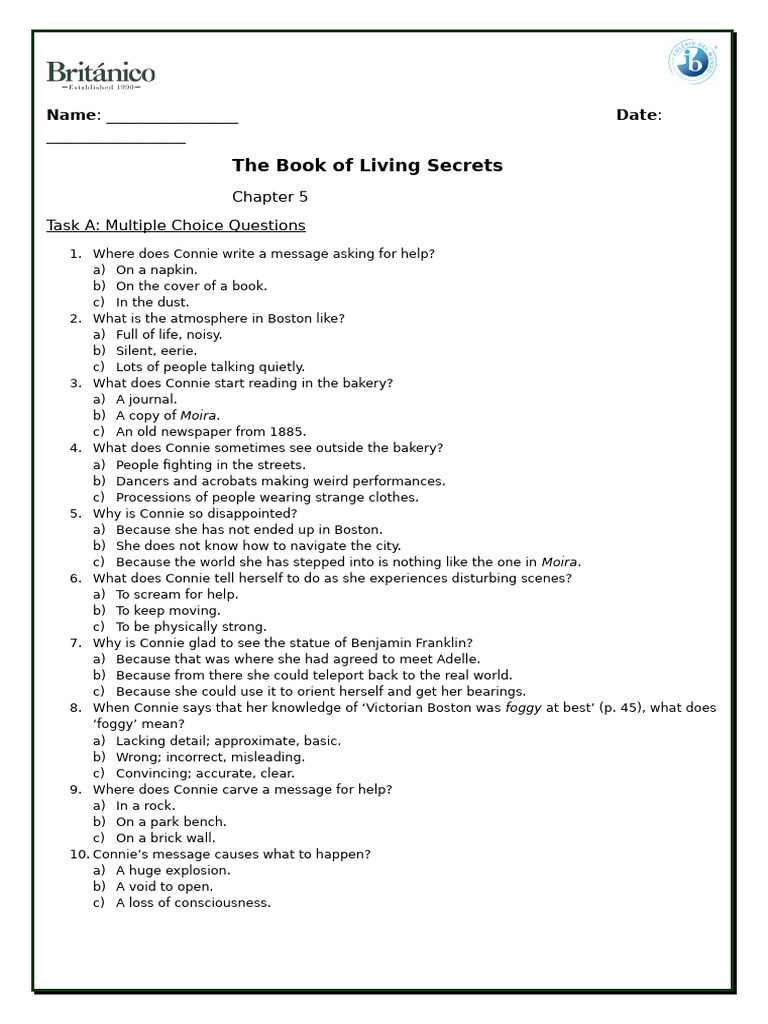 The Book of Living Secrets Chapter 5 | PDF