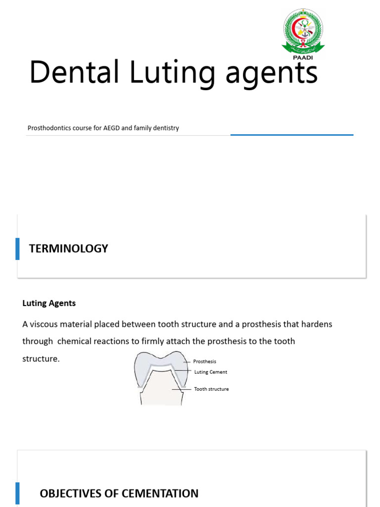 Overview of Dental Luting Agents | PDF | Dental Material | Materials