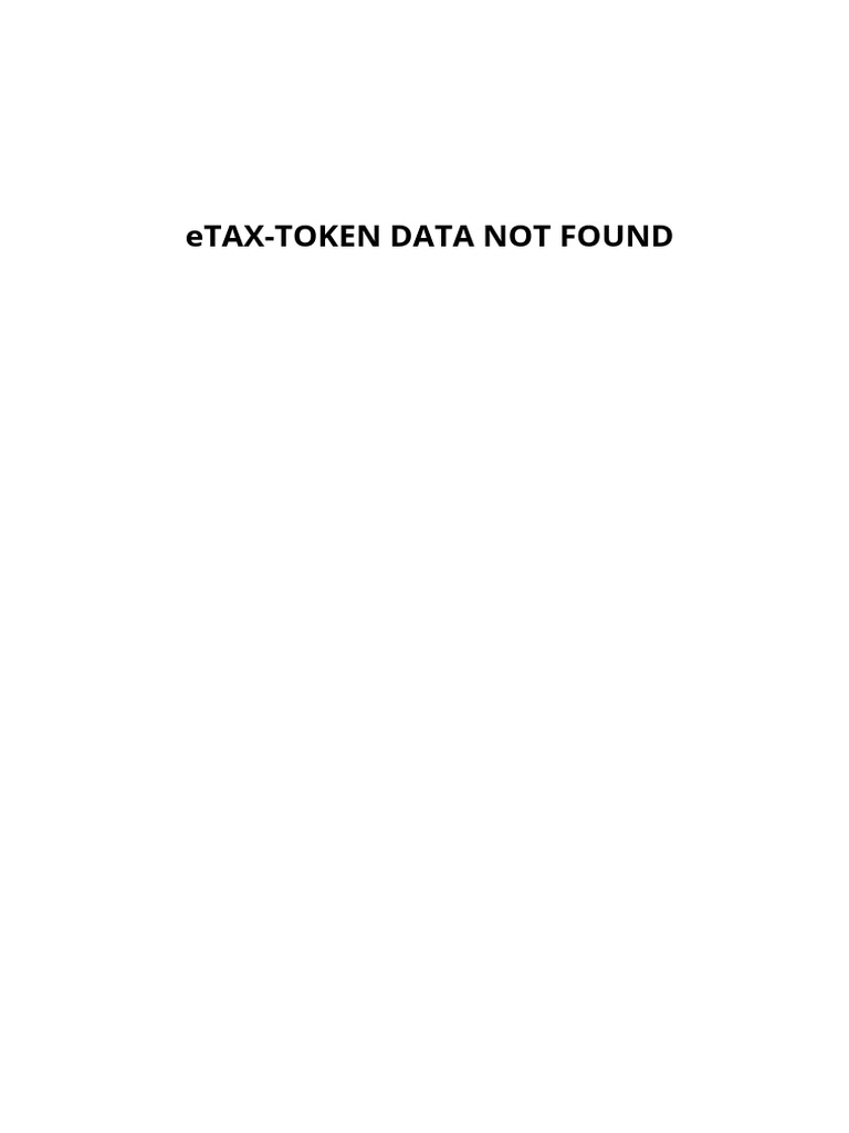 Tax Token Certificate View | PDF