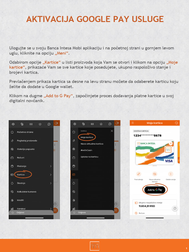 Korisničko Uputstvo Google Pay | PDF