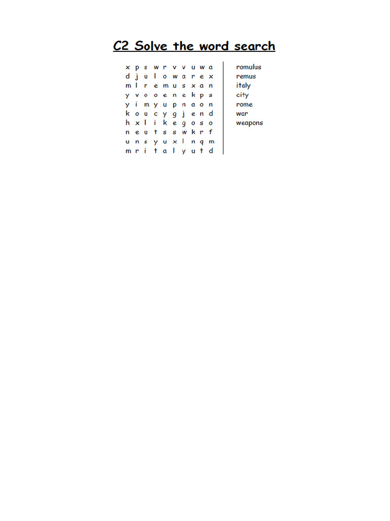 Wordsearch Act | PDF