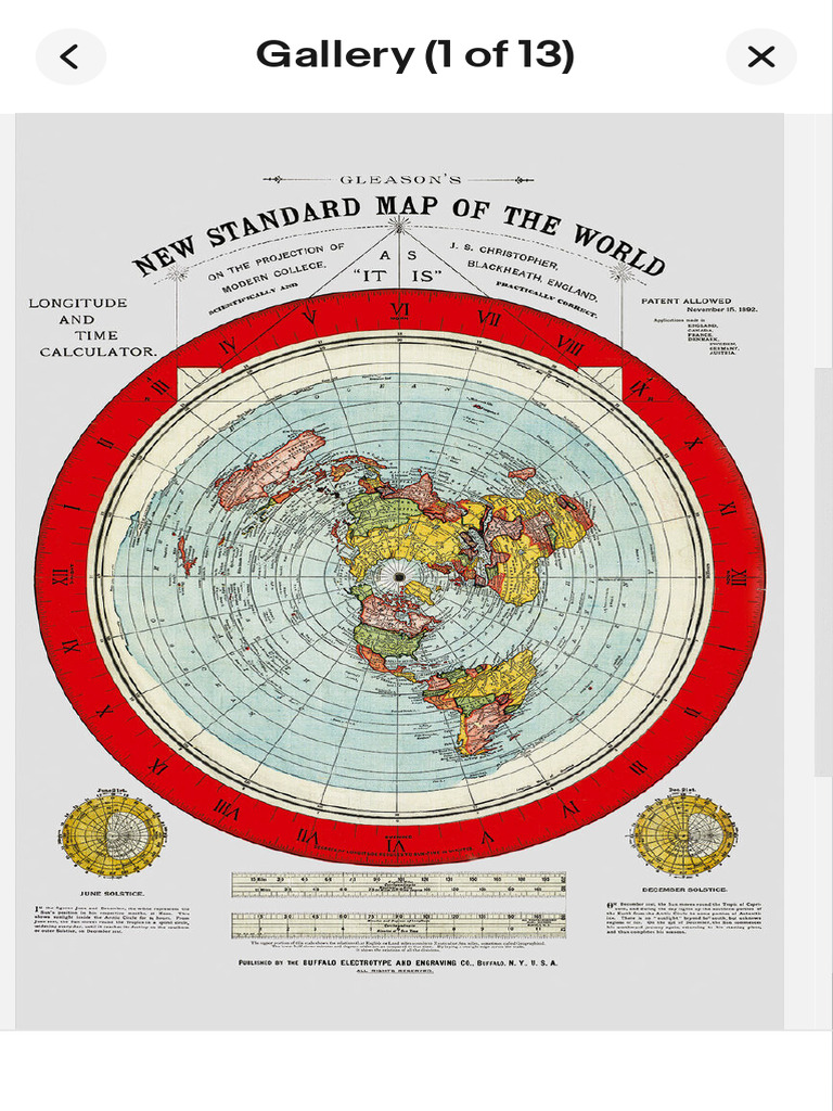 Gleason's 1892 Flat Earth Map | PDF