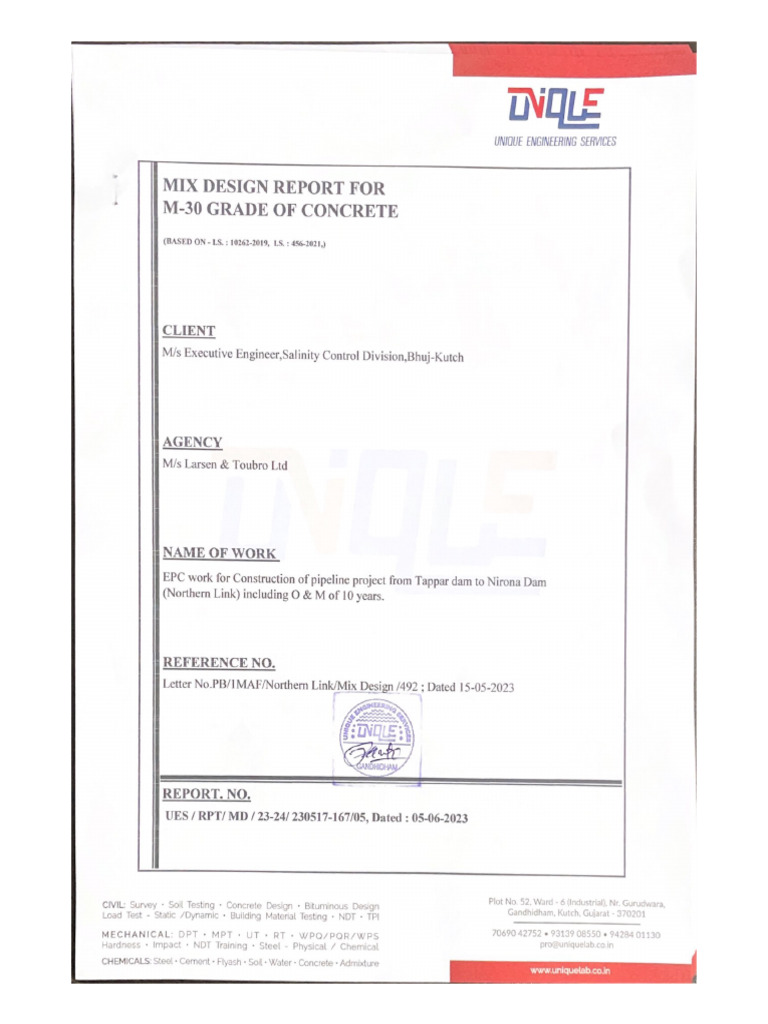 Mix Design M30 RCC | PDF