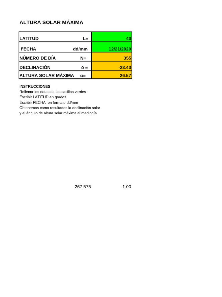 Altura Solar Máxima | PDF