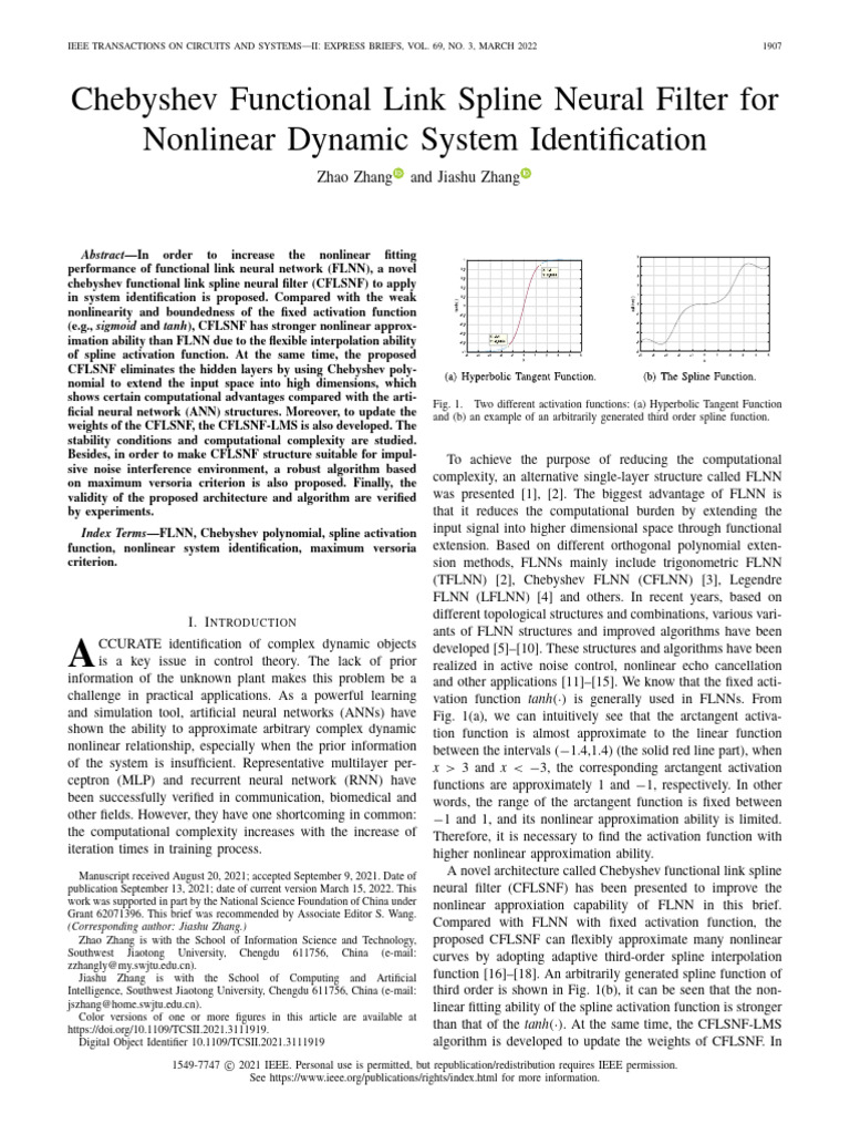 Chebyshev_Functional_Link_Spline_Neural_Filter_for_Nonlinear_Dynamic_System_Identification | PDF ...