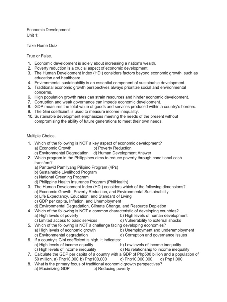 Economic-Development | PDF | Economic Growth | Sustainability