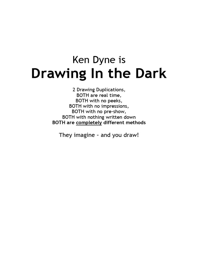 Drawing in the dark | PDF | Mentalism | Mind