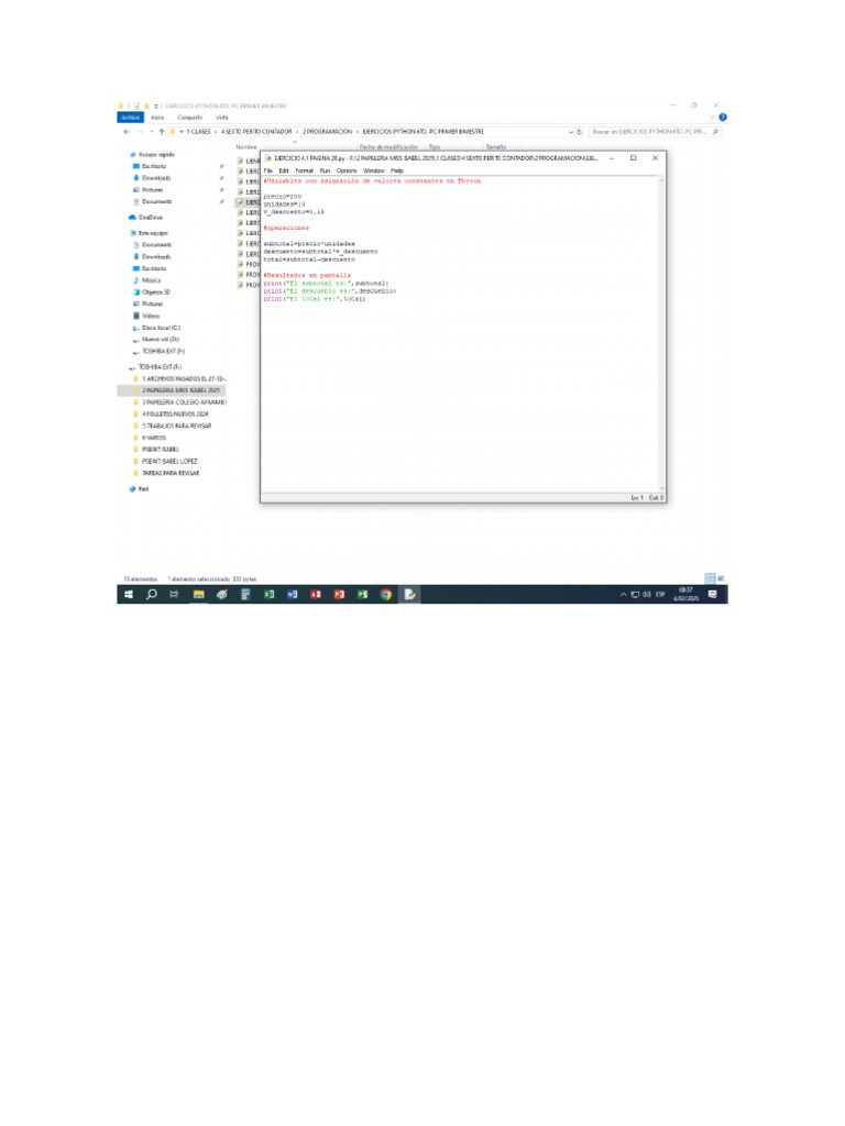 Ejercicio 4.1 Python 6to. Perito | PDF