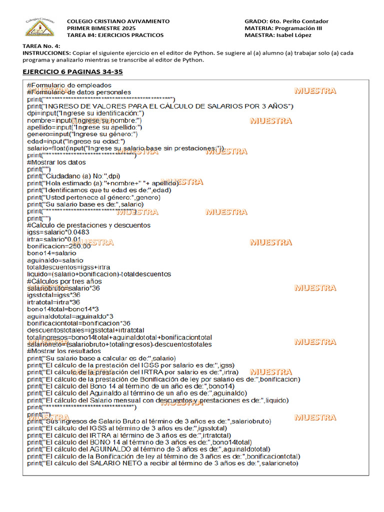 Solucion Ejercicio 6 (Paginas 34 y 35) | PDF