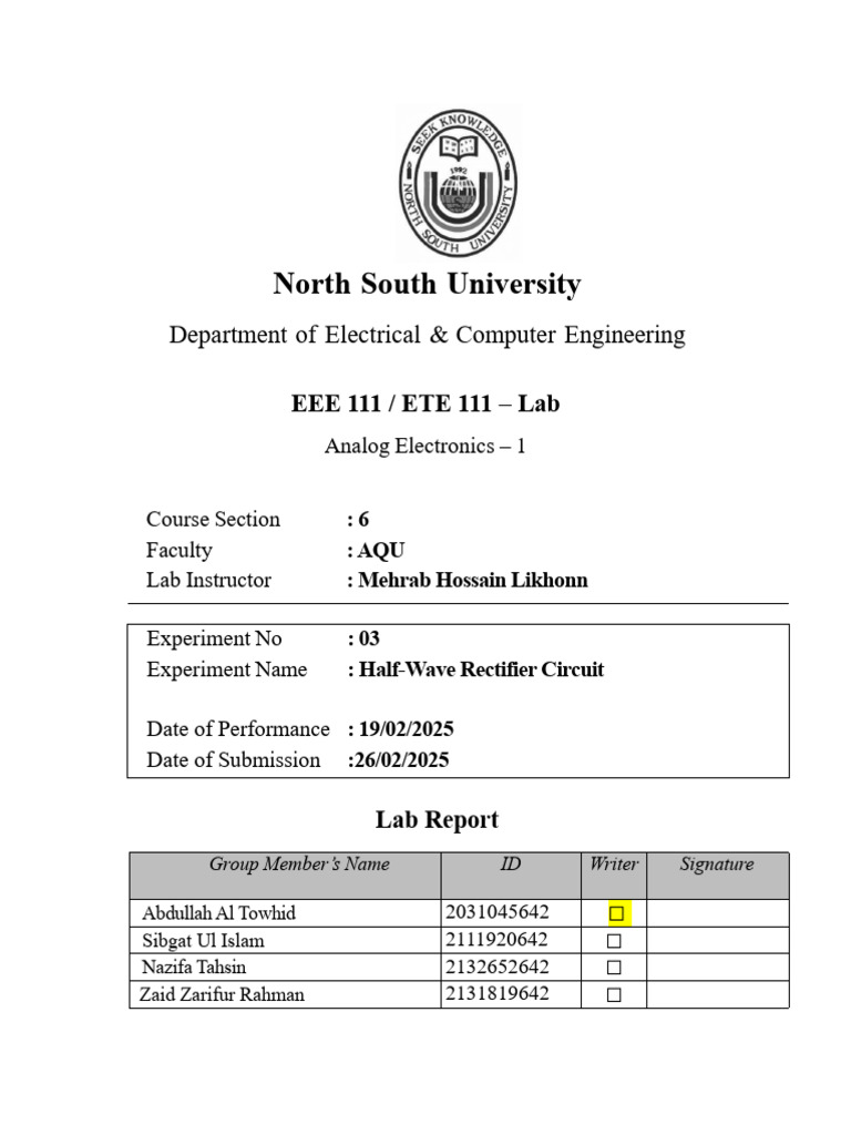 Half_Wave_Rectifier | PDF | Rectifier | Computer Engineering