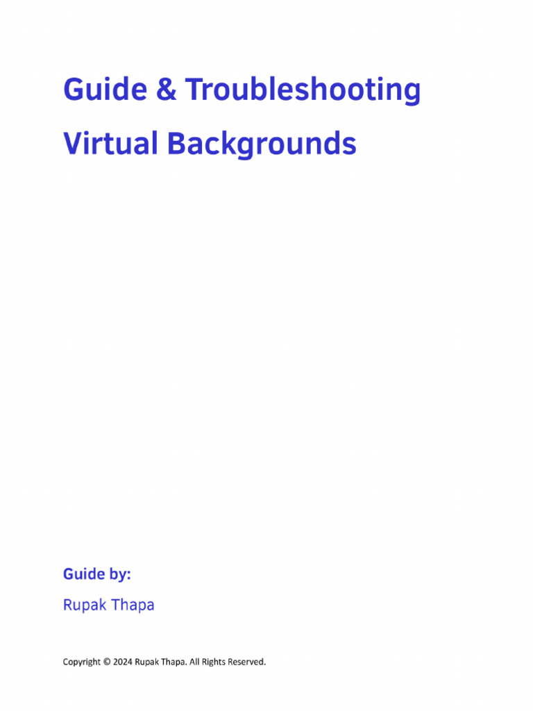 Background Setup _ Troubleshooting | PDF