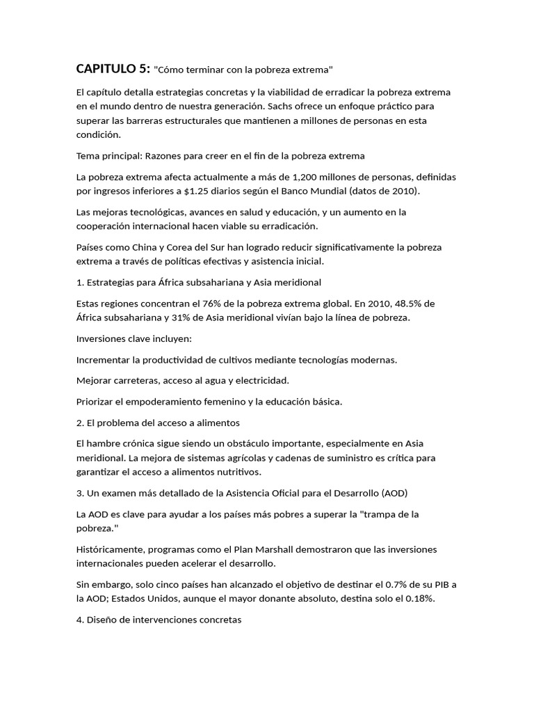 Capitulo 5 | PDF | Reducción de pobreza | Pobreza